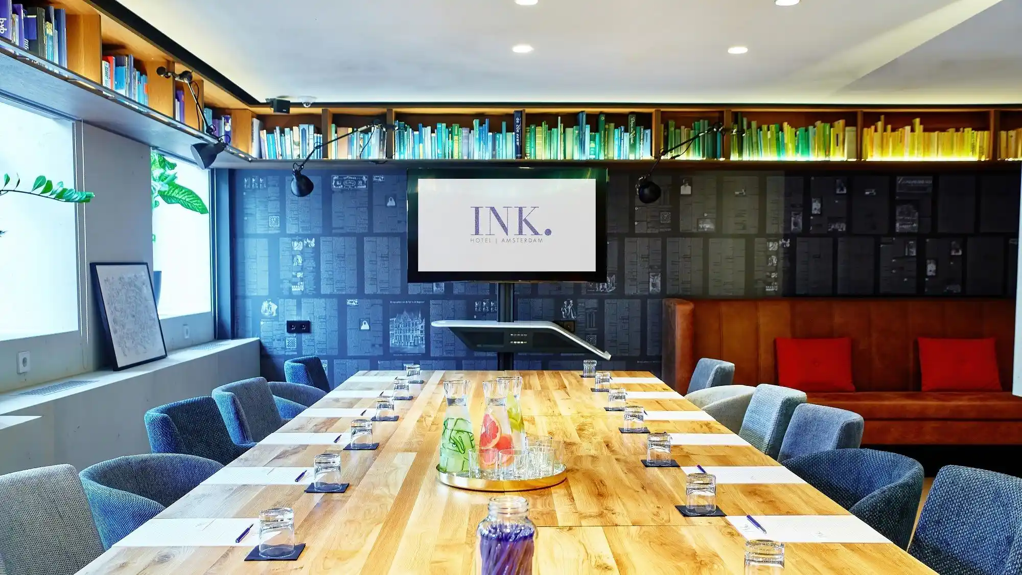 Book Library Lounge at INK Hotel Amsterdam - MGallery. A Amsterdam ...
