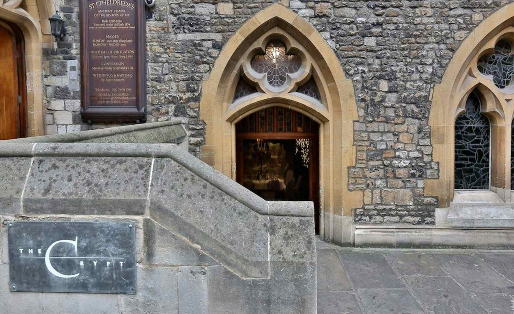 Book Dinner, The Crypt at The Crypt. A London Venue for Hire – HeadBox